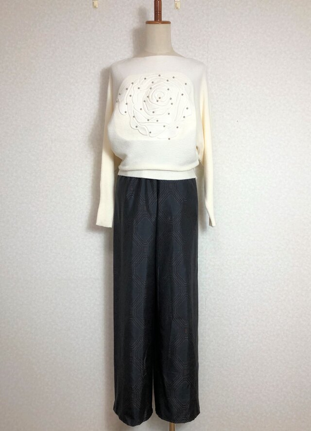 ワイドパンツ 5655 | iichi ハンドメイド・クラフト作品・手仕事品の通販