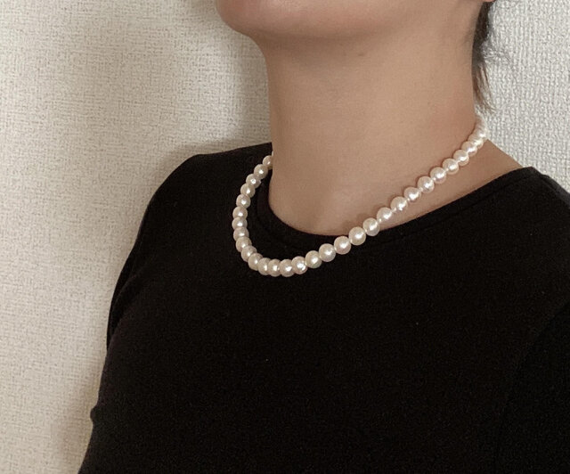 あこや真珠 ネックレス ・イヤリングセット（パールネックレス）8mm | iichi ハンドメイド・クラフト作品・手仕事品の通販