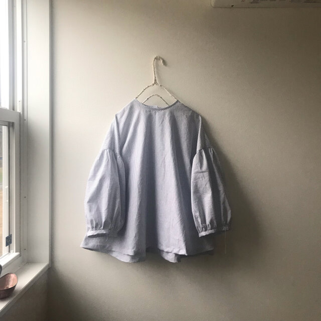 ストライプのフレアブラウス（o-to-114） | iichi ハンドメイド・クラフト作品・手仕事品の通販
