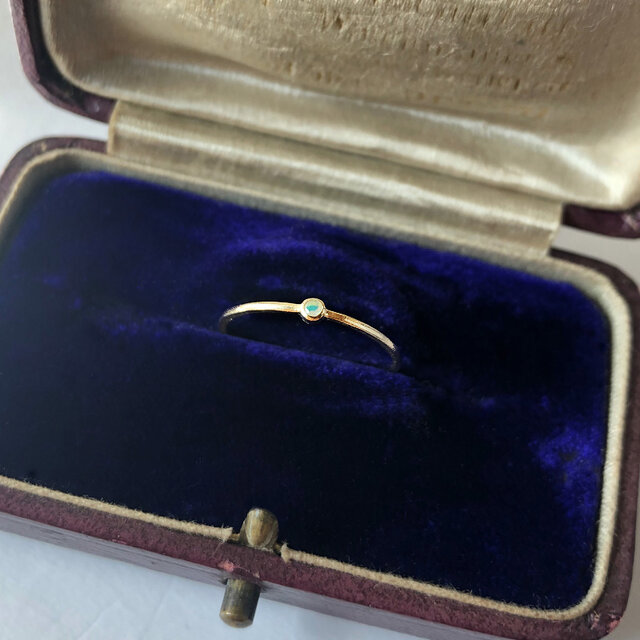 1〜6号[K18]華奢な一粒リング【宝石自由】 | iichi ハンドメイド・クラフト作品・手仕事品の通販