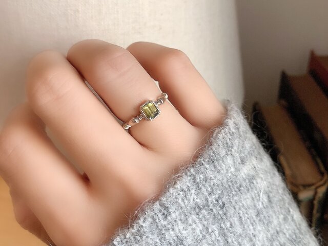 バイカラーサファイア リング / K10YG【1点限り】 | iichi ハンドメイド・クラフト作品・手仕事品の通販