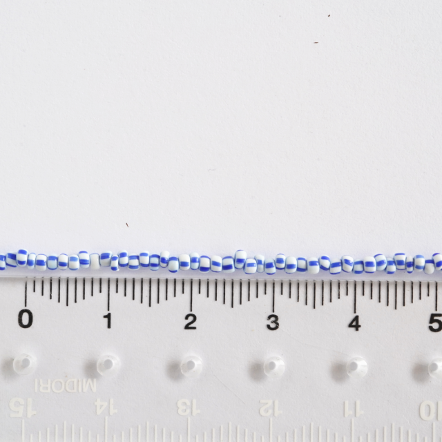 (10g) ヴィンテージベネチアンシードビーズ 12/0 ブルーストライプ | iichi ハンドメイド・クラフト作品・手仕事品の通販