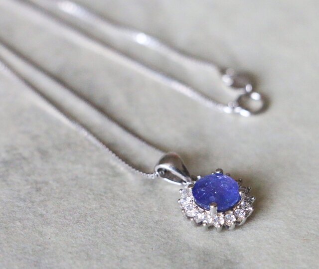 天然石＊タンザナイト ネックレス SV | iichi 日々の暮らしを心地よくするハンドメイドやアンティークのマーケットプレイス