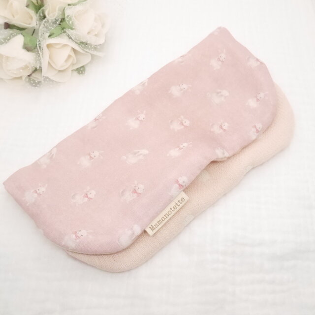8重ガーゼハンカチ♡Little rabbitピンク＊20×20センチ Fluffy gauze handkerchief | iichi ハンドメイド・クラフト作品・手仕事品の通販