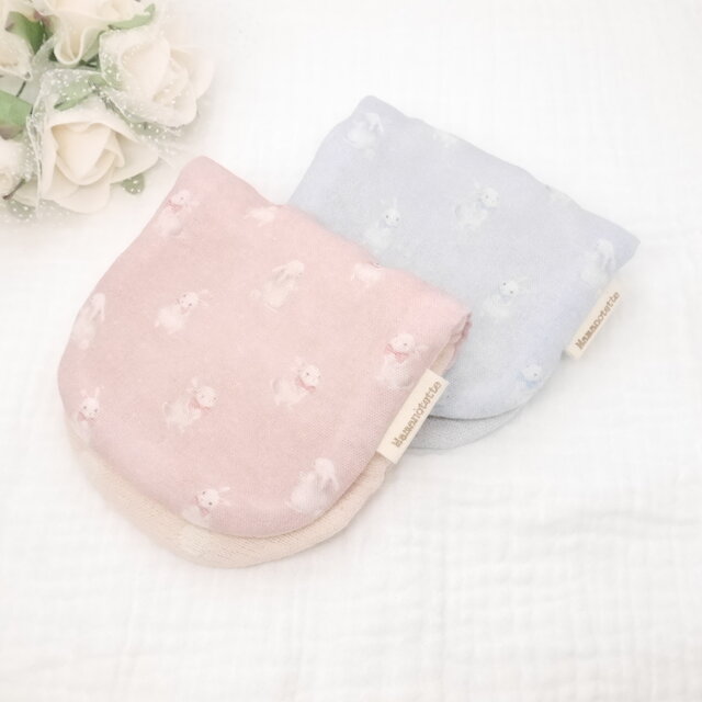 8重ガーゼハンカチ♡Little rabbit2枚セット＊10×20センチ Fluffy gauze handkerchief | iichi ハンドメイド・クラフト作品・手仕事品の通販