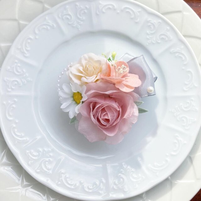 ママとリンク ローズと桜 春色の2wayコサージュ102.103 | iichi ハンドメイド・クラフト作品・手仕事品の通販