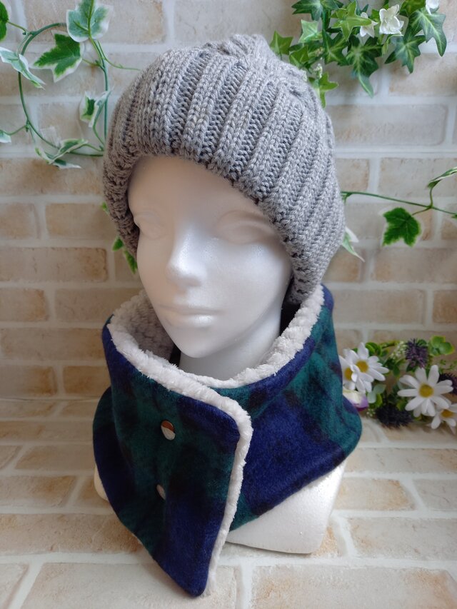 セール品♪1100円→980円♪ネックウォーマー♪スヌード♪ティペット♪ブラックウォッチ | iichi ハンドメイド・クラフト作品・手仕事品の通販