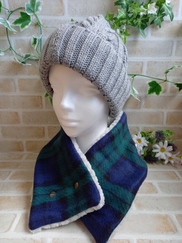 セール品♪1100円→980円♪ネックウォーマー♪スヌード♪ティペット♪ブラックウォッチ | iichi ハンドメイド・クラフト作品・手仕事品の通販