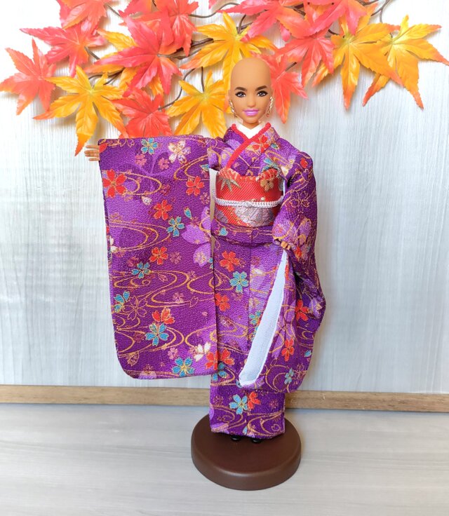 「山紫水明」28～30cmドール振袖着物 | iichi ハンドメイド・クラフト作品・手仕事品の通販