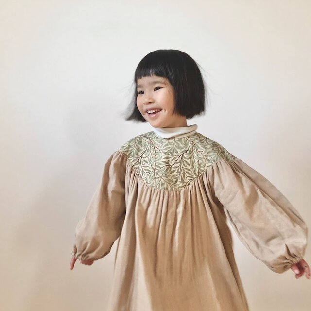 elder one piece ダブルガーゼラテ Morris Willow Bough SAGE [110cm] | iichi ハンドメイド・クラフト作品・手仕事品の通販