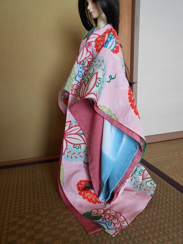 SD13タイプ用 創作打掛 （ピンク系） | iichi ハンドメイド・クラフト作品・手仕事品の通販