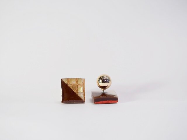 *gift box付き*chocolateピアスC | iichi ハンドメイド・クラフト作品・手仕事品の通販