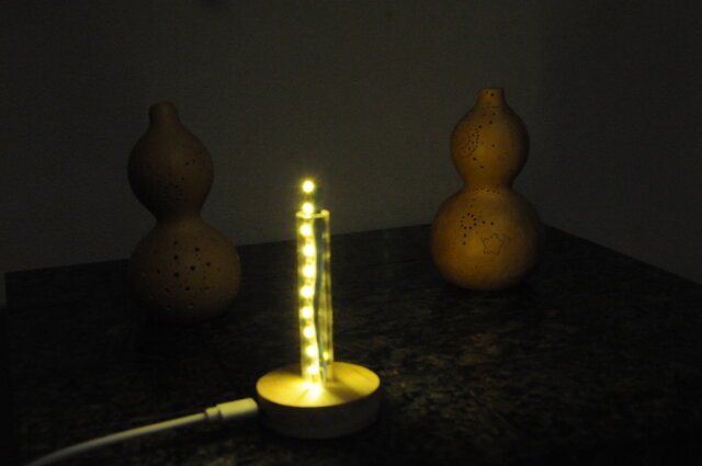 ひょうたんランタン用USBランプ（USB形式ACアダプター付き） | iichi ハンドメイド・クラフト作品・手仕事品の通販