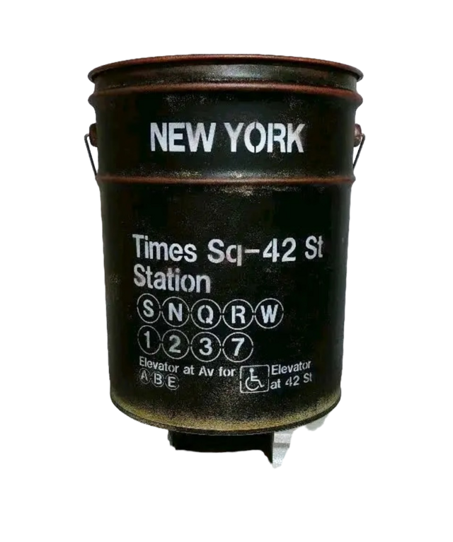 リメイクペール缶 タイムズスクウェア サブウェイ | iichi ハンドメイド・クラフト作品・手仕事品の通販