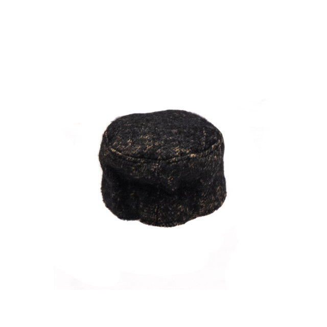 ブラック(黒)、デッドストックツイードウール子供用キャップ、サイズ調整可能(約1才から9才) MZ original | iichi 日々の暮らしを心地よくするハンドメイドやアンティークの ...