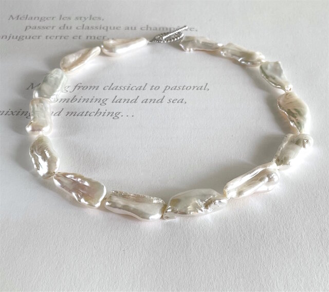 大粒 ケシパールのチョーカー 約40cm | iichi ハンドメイド・クラフト作品・手仕事品の通販