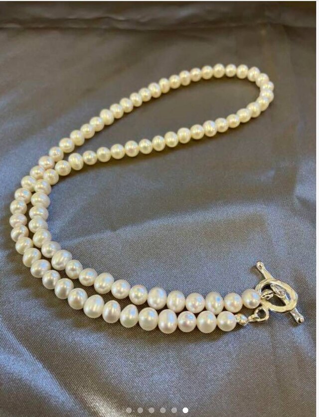 高品質AAA〜AA＋＋ ランク 6-7mm 淡水パールネックレス50cm | iichi ハンドメイド・クラフト作品・手仕事品の通販