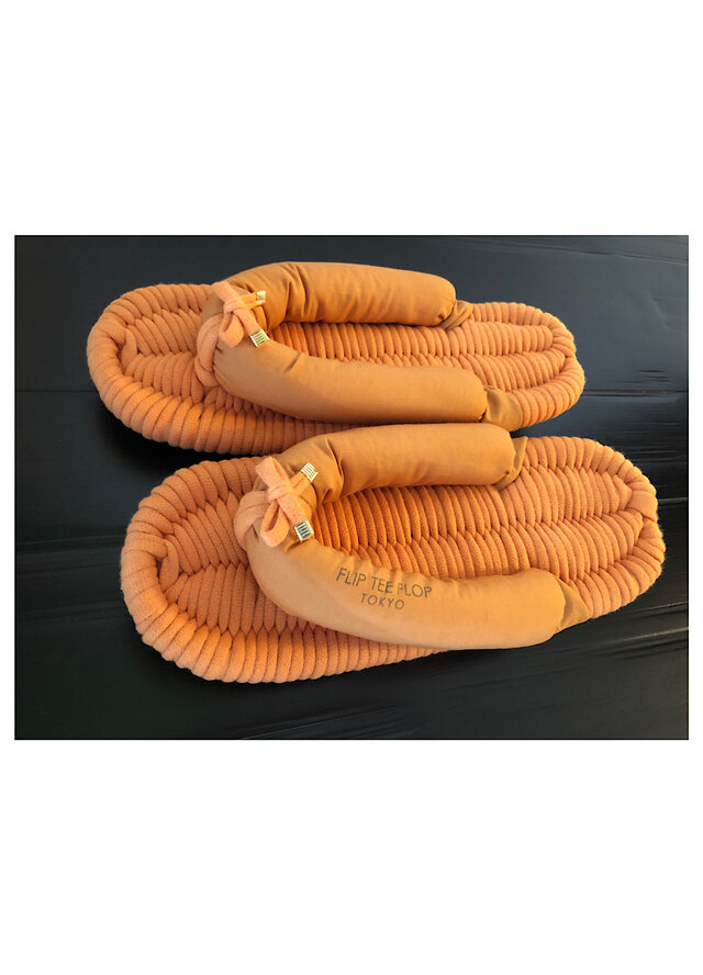 No.123【FLIP TEE FLOP】24.5cm 上質なJonoJonoを使ったワントーンカラーの布ぞうり | iichi ハンドメイド・クラフト作品・手仕事品の通販