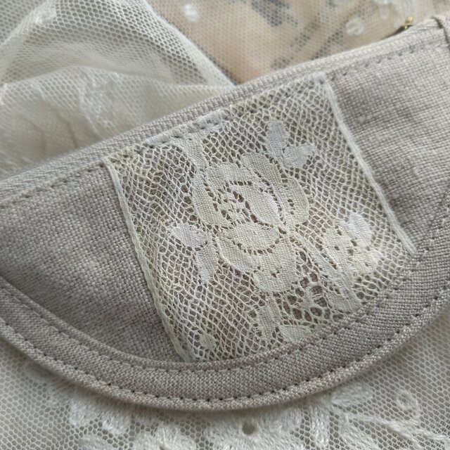 送料無料*リネン*アンティークレース*ミニポーチ*コインケース*t | iichi ハンドメイド・アンティーク・食品・ギフト・手作り