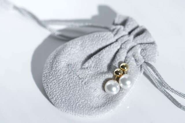 【送料無料】K18 ball 5mm アコヤキャッチ 3way ピアス ペア | iichi 日々の暮らしを心地よくするハンドメイドやアンティークのマーケットプレイス