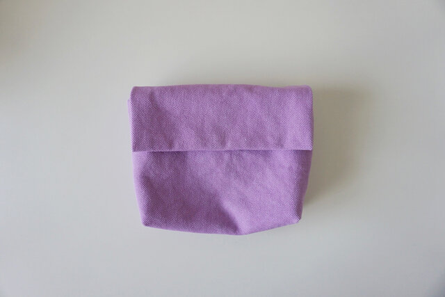 きちんとポーチ M / lilac | iichi 日々の暮らしを心地よくするハンドメイドやアンティークのマーケットプレイス