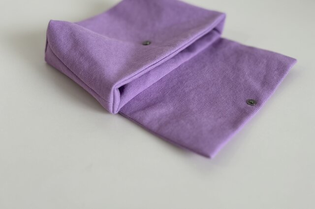 きちんとポーチ L / lilac | iichi 日々の暮らしを心地よくするハンドメイドやアンティークのマーケットプレイス