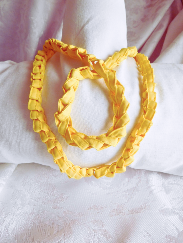 布玉より軽いネックレス 黄色 さらにアレンジしやすい120cm | iichi ハンドメイド・クラフト作品・手仕事品の通販