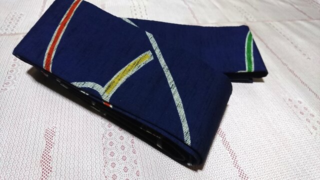 創作帯☆角帯 小紋柄 巾約10cm | iichi ハンドメイド・クラフト作品・手仕事品の通販
