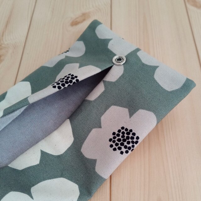 北欧風花柄 携帯ティッシュケース ボックスティッシュ ペーパータオル グリーン 216 | iichi ハンドメイド・クラフト作品・手仕事品の通販