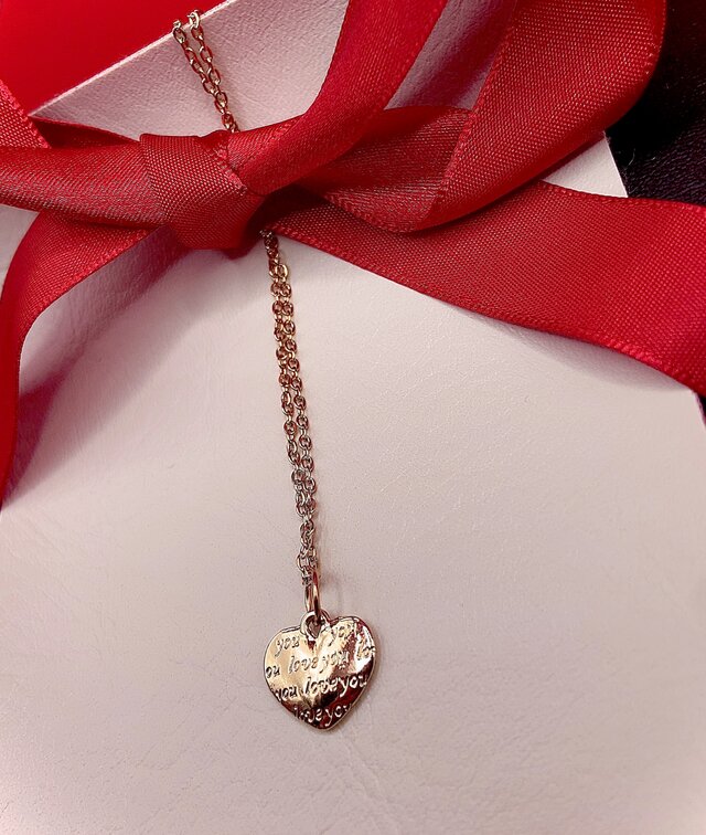 期間限定 Stephan Lea アレルギー対応〜Love youゴールドハートネックレス | iichi ハンドメイド・クラフト作品・手仕事品の通販