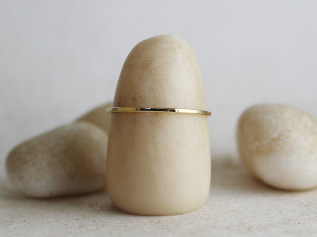 ゴールドK18リング 0022 | iichi 日々の暮らしを心地よくするハンドメイドやアンティークのマーケットプレイス