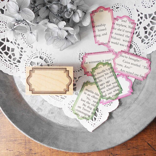 230★アンティーク調ラベルスタンプA コラージュやスクラップブッキングに | iichi ハンドメイド・クラフト作品・手仕事品の通販