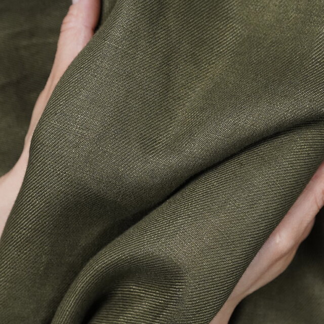 【wafu】リネンパンツ 細胞レベルで体感するプレミアムリネン ワイドパンツ しっかり厚地 /オリーブ b002v-olv3 | iichi ハンドメイド・クラフト作品・手仕事品の通販