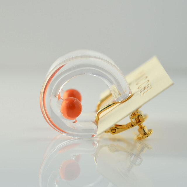 EARRING(orange) | iichi ハンドメイド・クラフト作品・手仕事品の通販