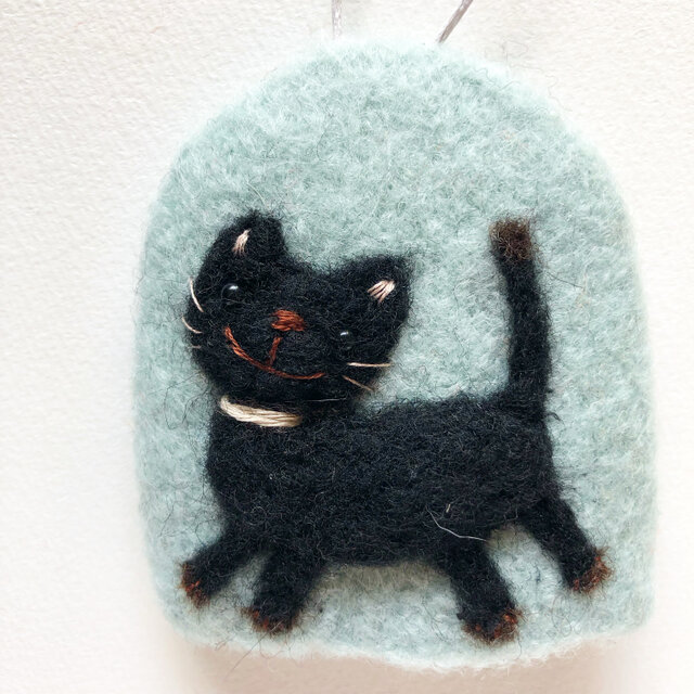 鍵のセーター keycase おさんぽネコちゃん iceblue | iichi ハンドメイド・クラフト作品・手仕事品の通販