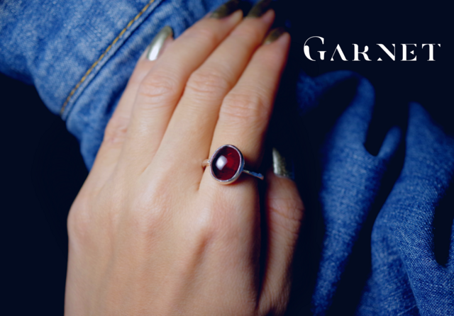 New Arrival☆新作☆『Garnet』☆世界でひとつの天然石リングsilver925 | iichi ハンドメイド・クラフト作品・手仕事品の通販