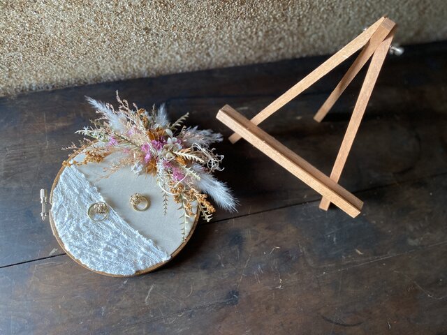 リングピロー 【アンティークピンク】ドライフラワー | iichi 日々の暮らしを心地よくするハンドメイドやアンティークのマーケットプレイス