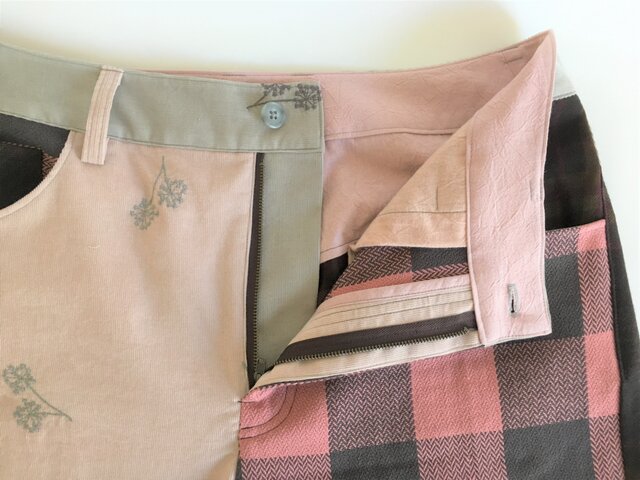 ちょいゆるパンツ011/ピンクブラウン系いろいろ | iichi 日々の暮らしを心地よくするハンドメイドやアンティークのマーケットプレイス