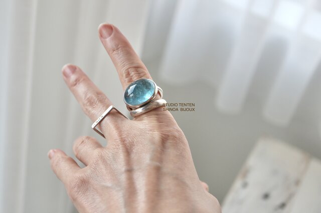 K10WG[人魚のaquamarine]ring | iichi ハンドメイド・クラフト作品・手仕事品の通販