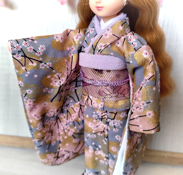 「隠れ里の四季…東雲」22cmドール振袖着物 | iichi ハンドメイド・クラフト作品・手仕事品の通販