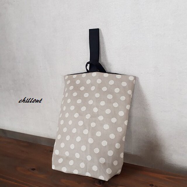 【ソフトリネン】入園バッグ5点セット：ドット：グレージュ【0488】 | iichi ハンドメイド・クラフト作品・手仕事品の通販