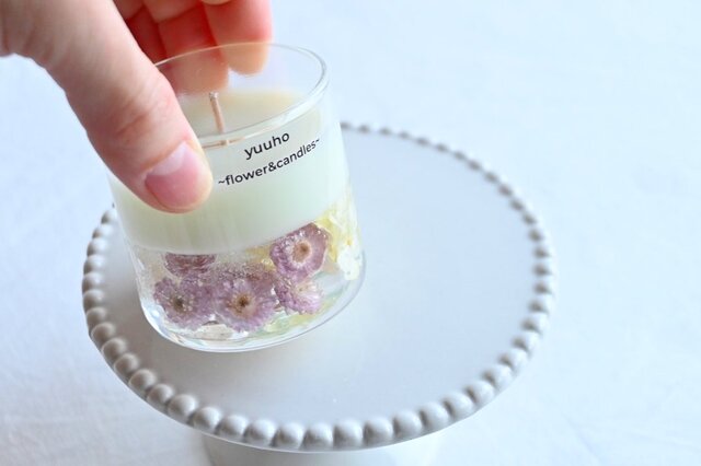 グラスアロマキャンドル kukka〜花 | iichi ハンドメイド・クラフト作品・手仕事品の通販