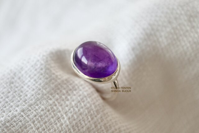 [grape風味のamethyst]ring | iichi ハンドメイド・クラフト作品・手仕事品の通販
