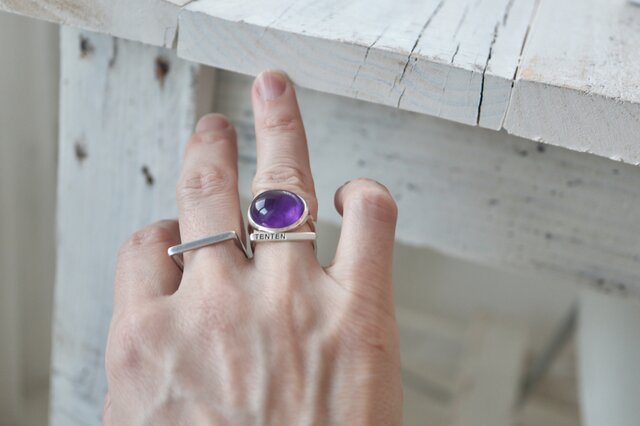 [grape風味のamethyst]ring | iichi ハンドメイド・クラフト作品・手仕事品の通販