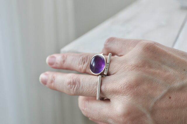 [grape風味のamethyst]ring | iichi ハンドメイド・クラフト作品・手仕事品の通販