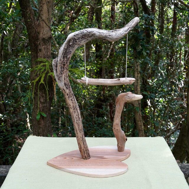 【バードランドの子守歌】流木の止まり木 バードスタンド、止まり木108 | iichi ハンドメイド・クラフト作品・手仕事品の通販