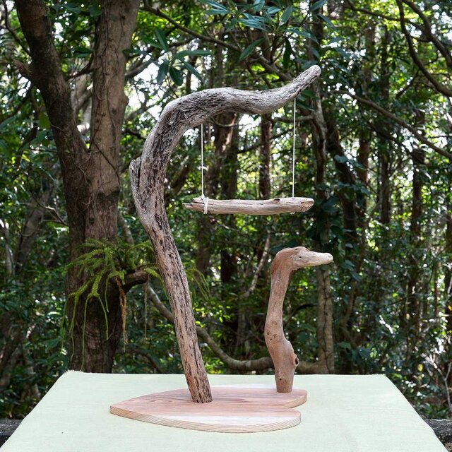 【バードランドの子守歌】流木の止まり木 バードスタンド、止まり木108 | iichi ハンドメイド・クラフト作品・手仕事品の通販