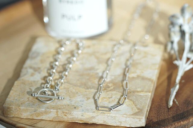 SILVER925 ロングチェーンネックレス 40cm | iichi 日々の暮らしを心地よくするハンドメイドやアンティークのマーケットプレイス