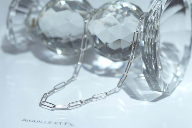 SILVER925 ロングチェーンネックレス 40cm | iichi 日々の暮らしを心地よくするハンドメイドやアンティークのマーケットプレイス