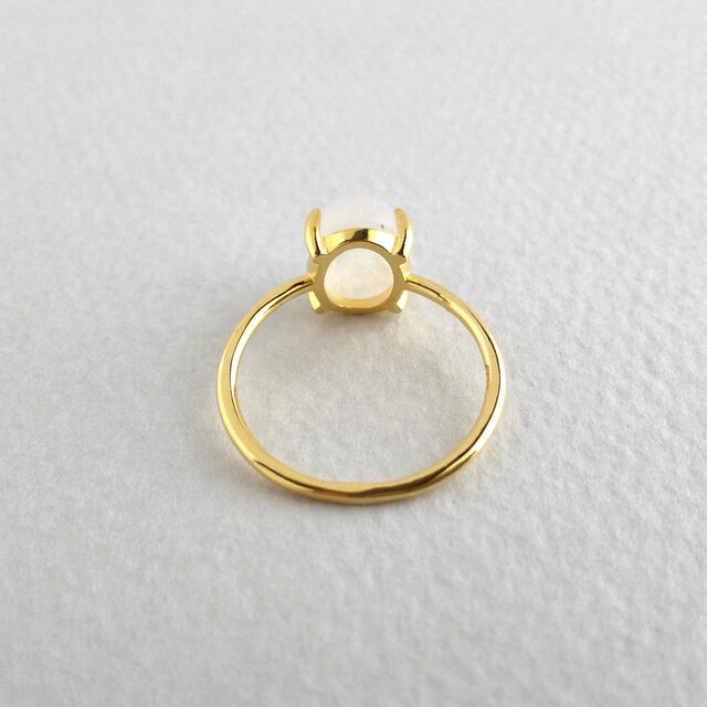 18KGP☆レインボームーンストーンのリング | iichi ハンドメイド・クラフト作品・手仕事品の通販